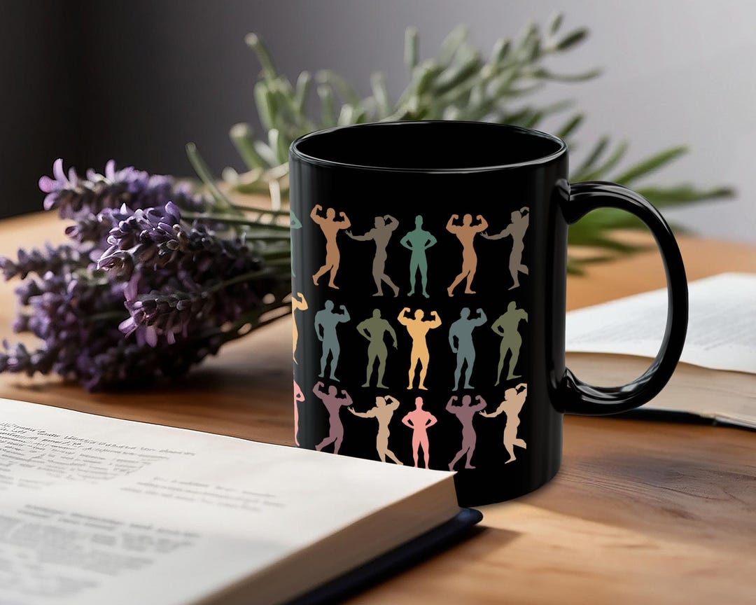 Retro Bodybuilding Lover Mug, Vintage Fitness Coffee Cup, Retro ...