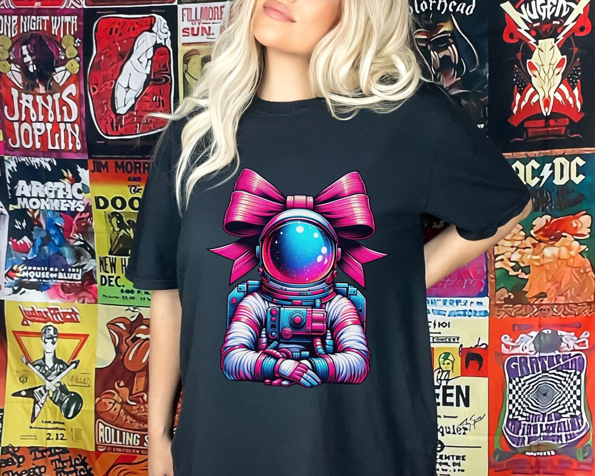 Coquette Astronaut Spaceman Shirt, Coquette Galaxy Shirt, Cosmonaut ...