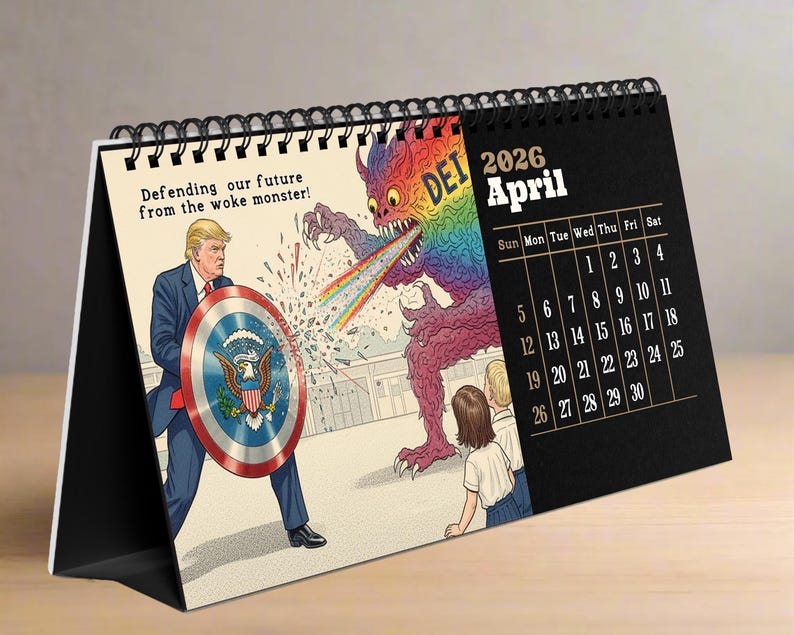 2026 Donald Trump Desk Calendar, Funny Political Gag Gift, MAGA ...