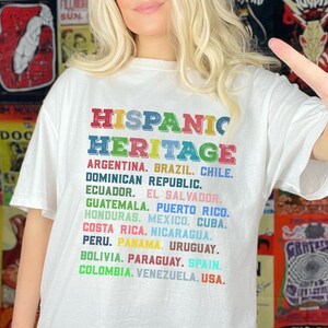National Hispanic Heritage Country Shirt, Hispanic Month T-shirt ...