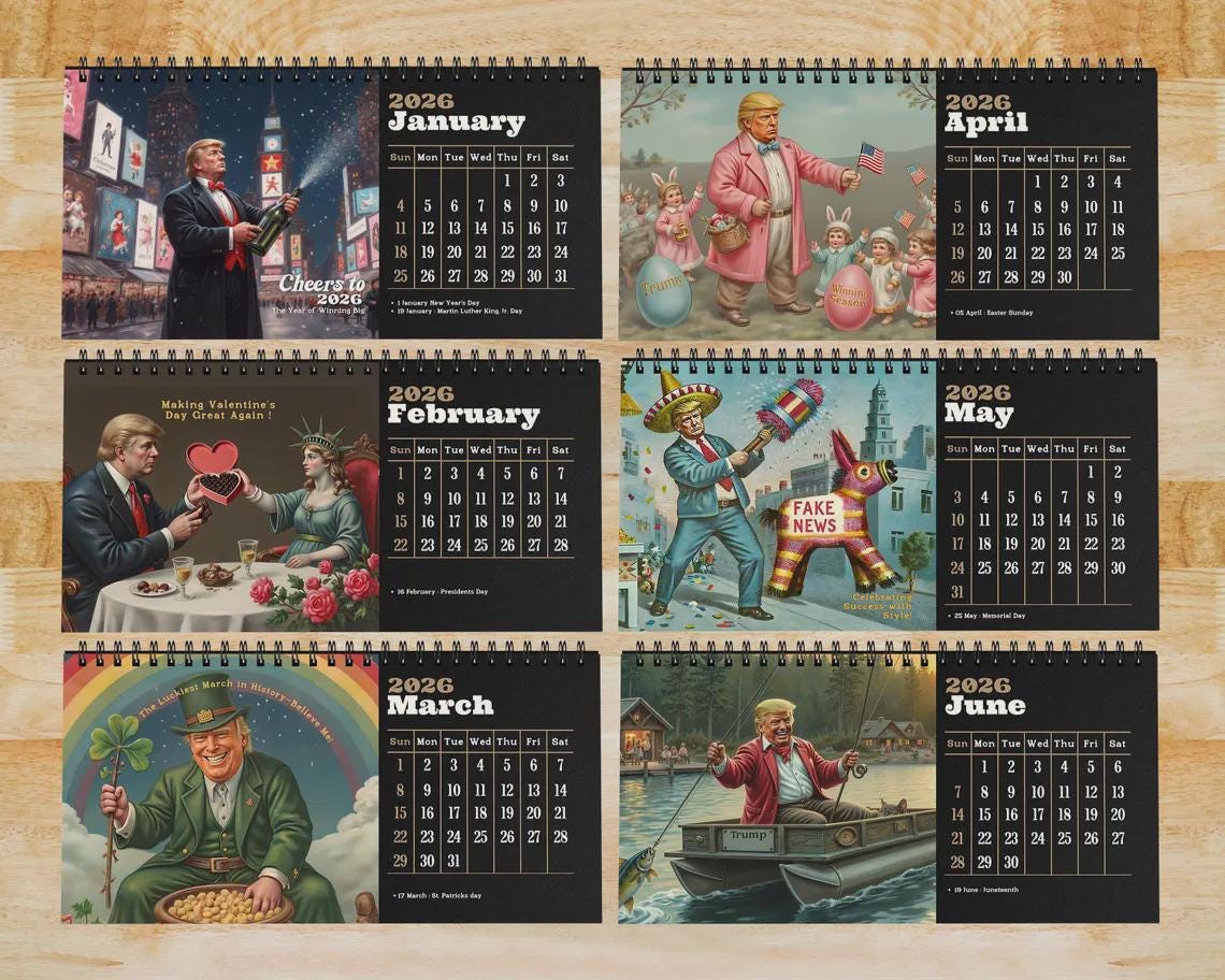 Donald Trump Academic Year Desk Calendar 2026, MAGA 2026 Desktop ...