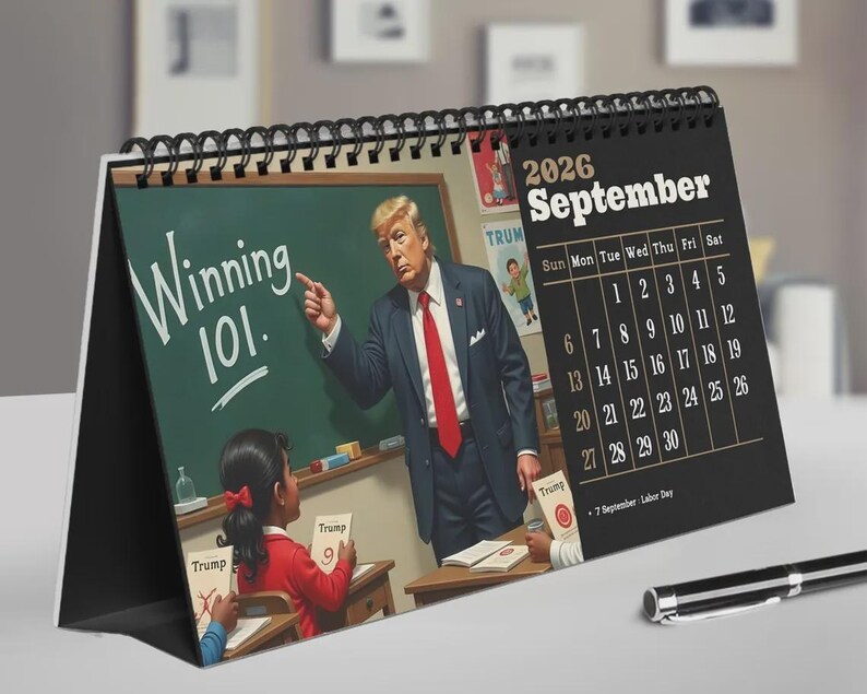 Donald Trump Academic Year Desk Calendar 2026, MAGA 2026 Desktop ...