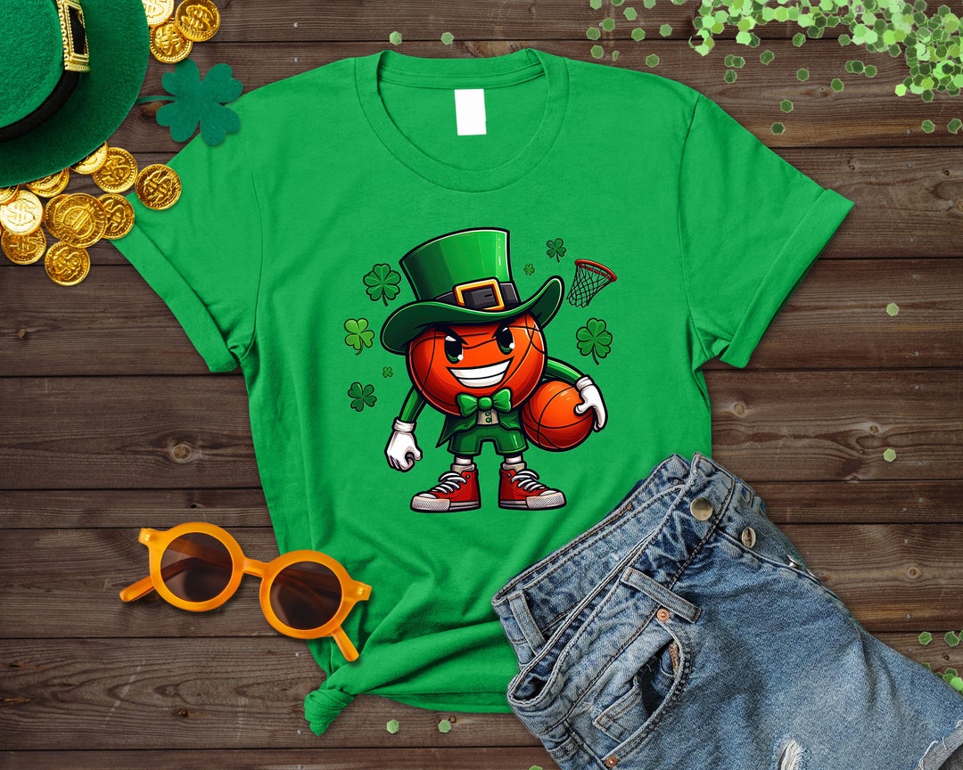 Saint Patrick's Day Basketball Love Team Shamrock Irish Hat T-shirt ...