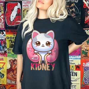 Hello Kidney Cute Cat T-shirt, Cat Lover, Kidney Specialist Gift ...