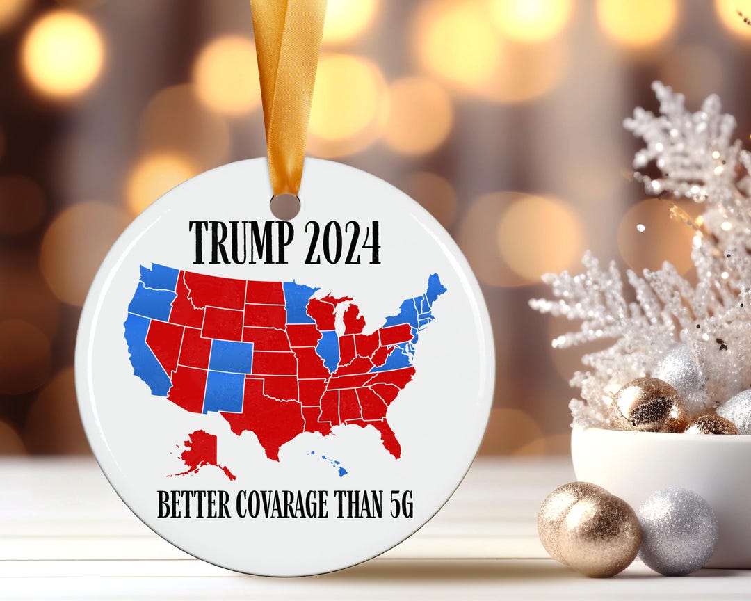 Trump Christmas Ornament, President Trump Election 2024 State Map ...