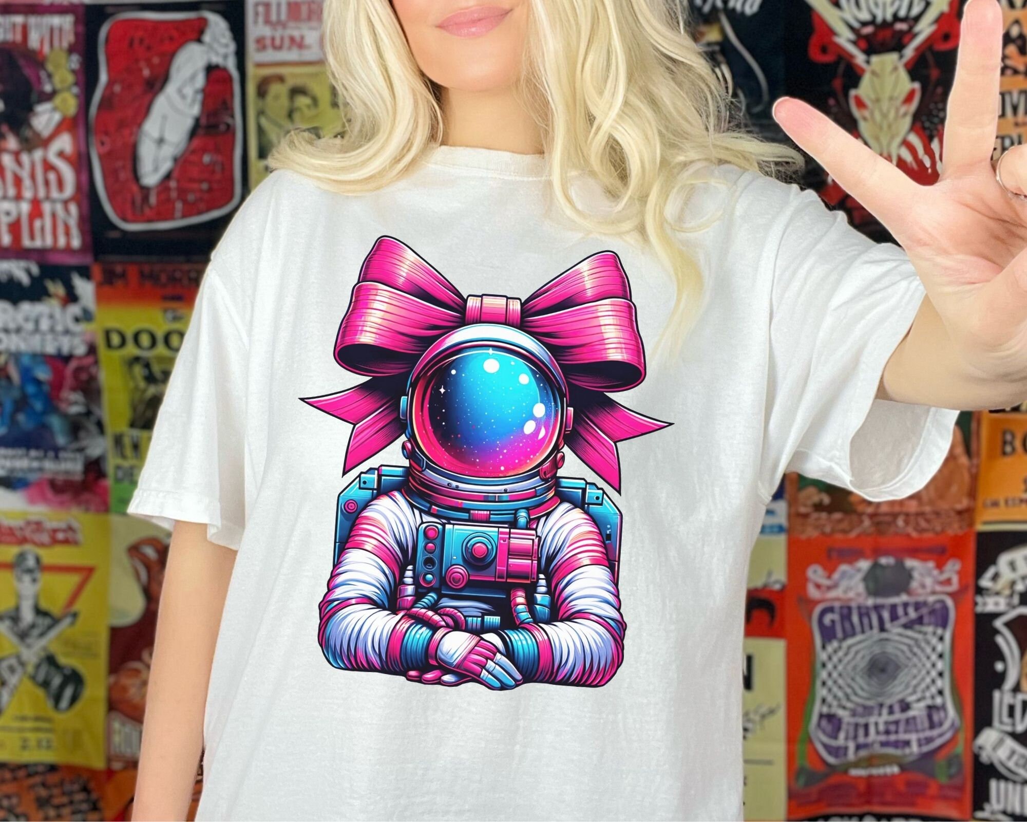 Coquette Astronaut Spaceman Shirt, Coquette Galaxy Shirt, Cosmonaut ...