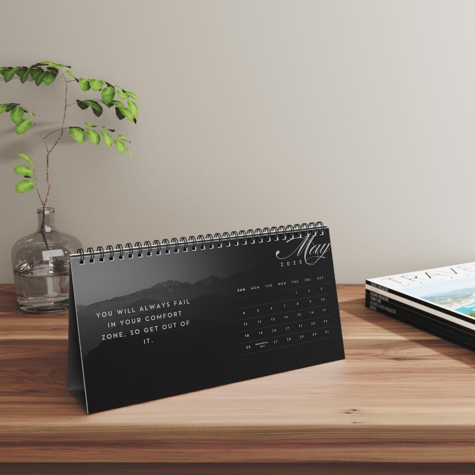 2025 Desk Calendar Motivational Quotes, Minimal 2025 Gifts ...