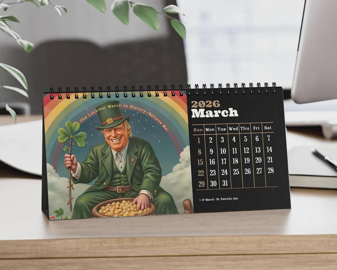 Donald Trump Academic Year Desk Calendar 2026, MAGA August to July ...