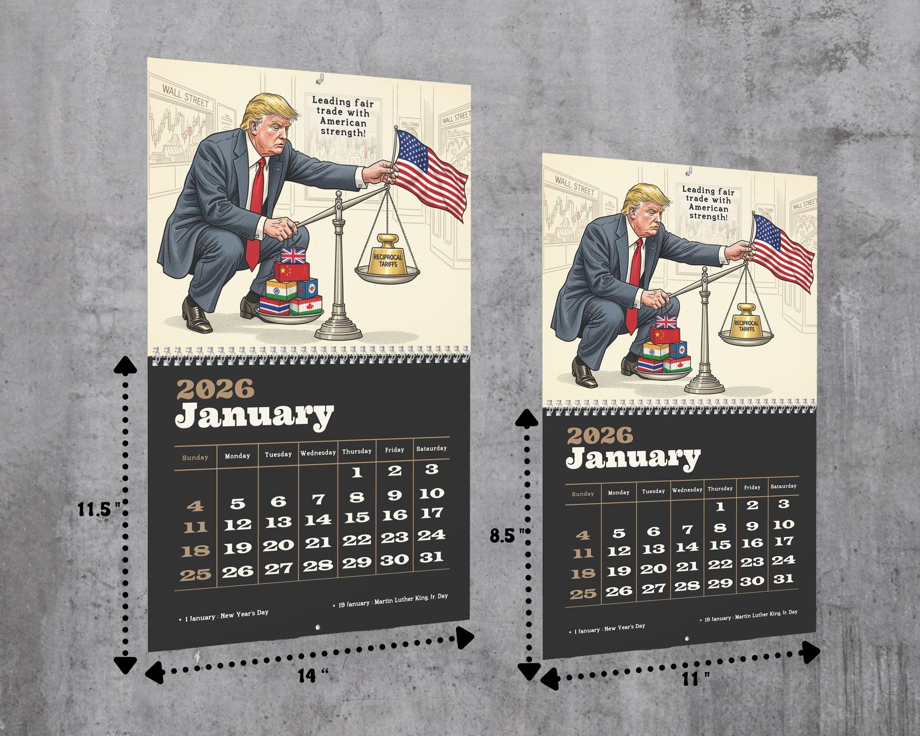2026 Donald Trump Wall Calendar, Funny Political Gag Gift, MAGA ...