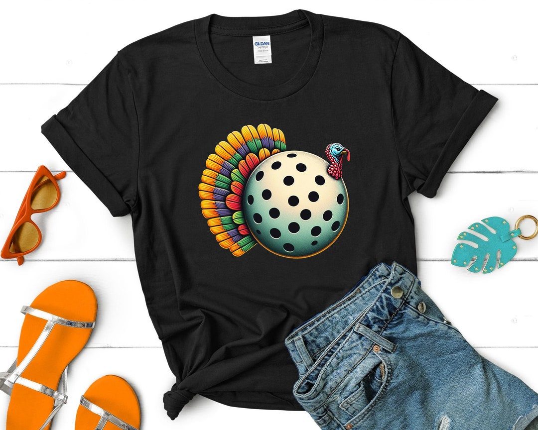Cute Pickleball Thanksgiving Turkey T-shirt, Pickleballer Lover Shirt ...