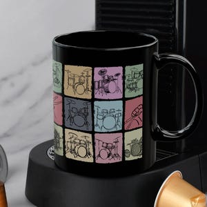 Vintage Drummer Mug, Retro Drummer Coffee Mug, Drummer Gift for ...