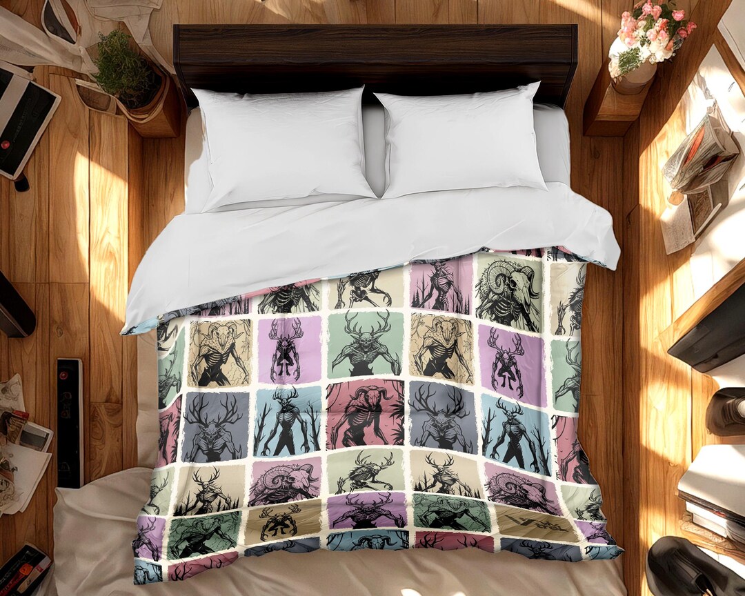 Wendigo Blanket, Cryptid Lover Throw Gift, Creepy Forest Spirit Blanket ...
