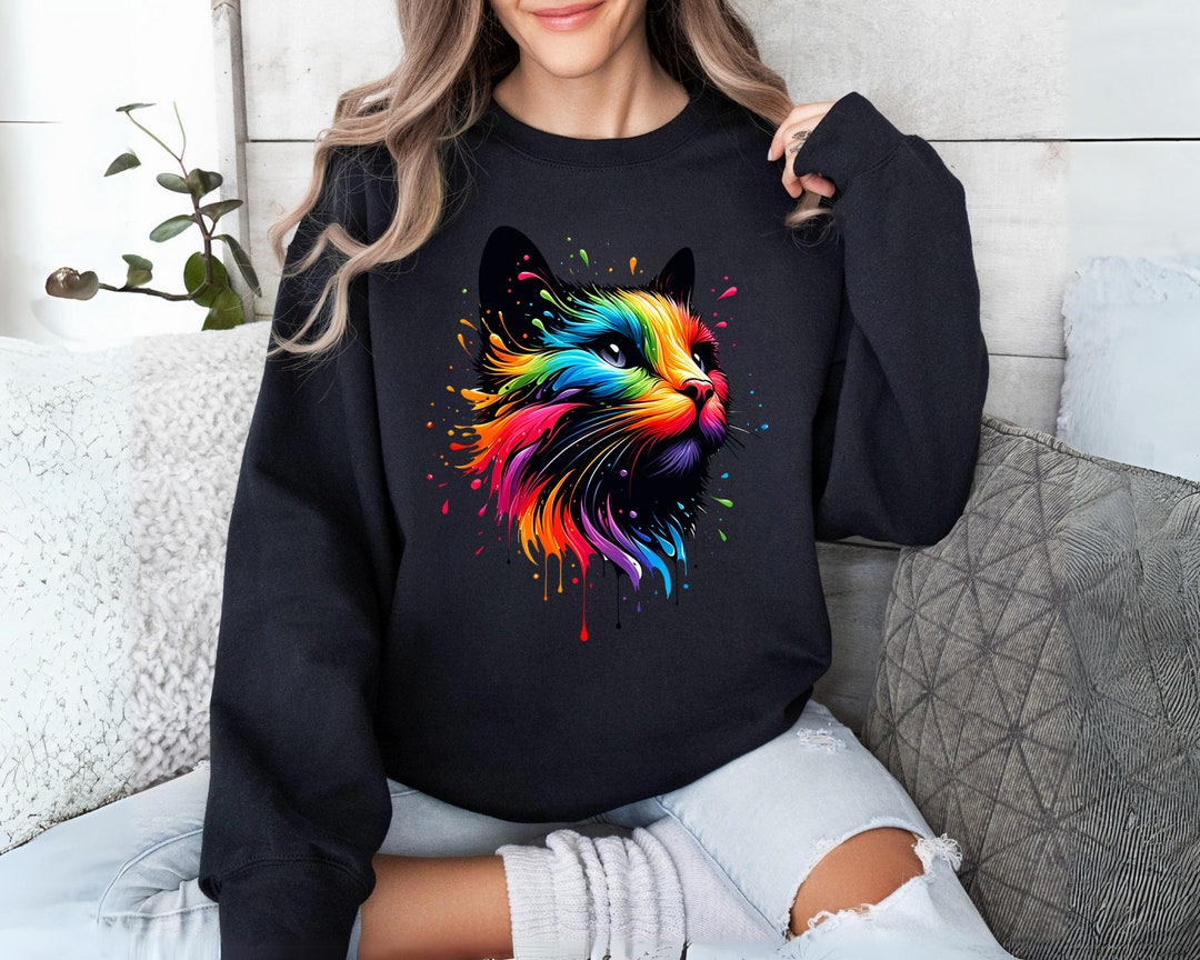 LGBTQ Rainbow Pride Black Cat T-shirt, Pride Month Gift, LGBTQ Shirt ...