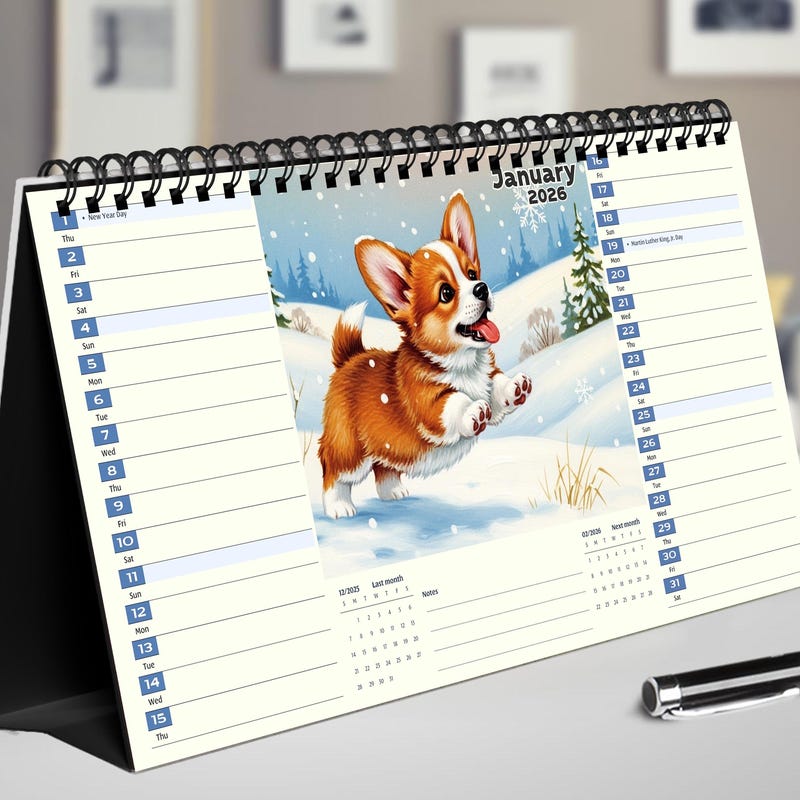 Corgi 2026 Calendar - Etsy