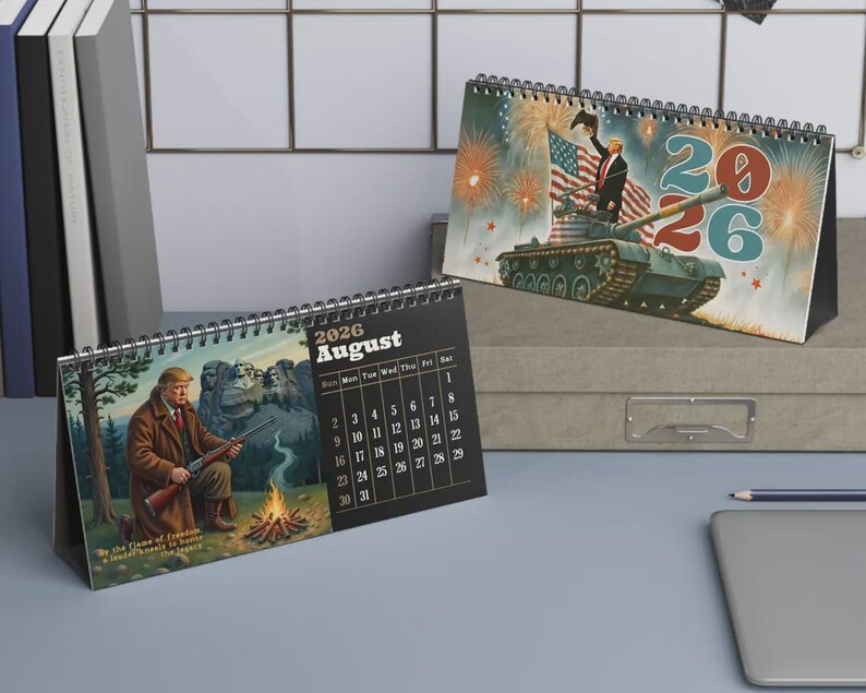 Donald Trump Academic Year Desk Calendar 2026, MAGA 2026 Desktop ...