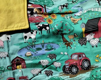 Amish-made Quillow With Red, Black and White Fabrics in a Quilt Star ...