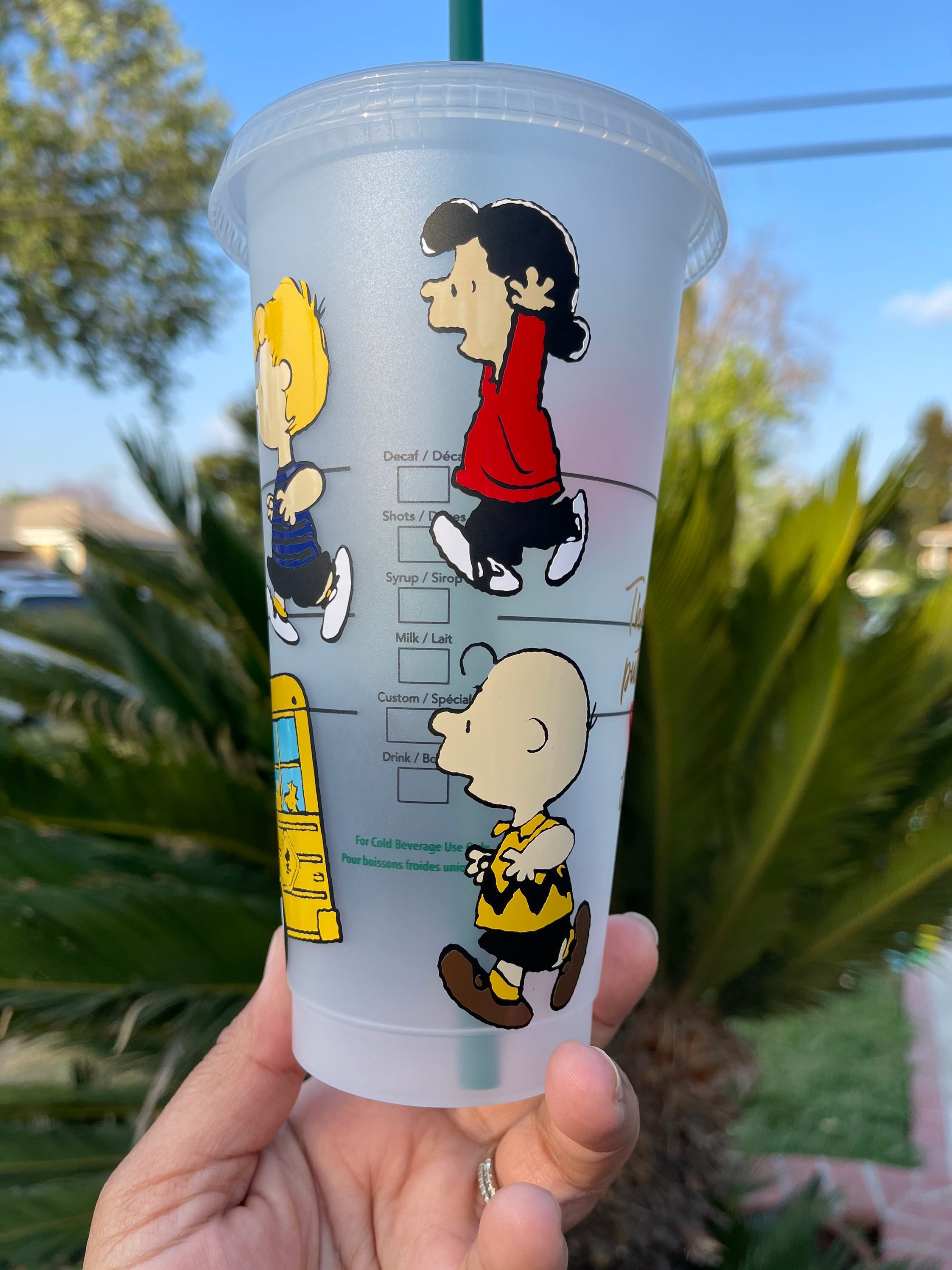 Custom Inspired Snoopy Starbucks Cold Cup - Etsy