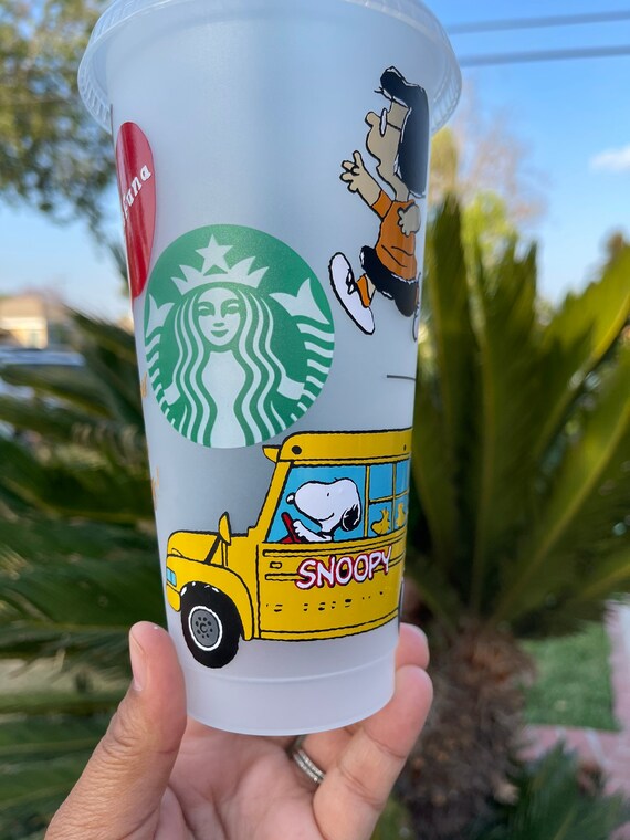Custom Inspired Snoopy Starbucks Cold Cup | Etsy