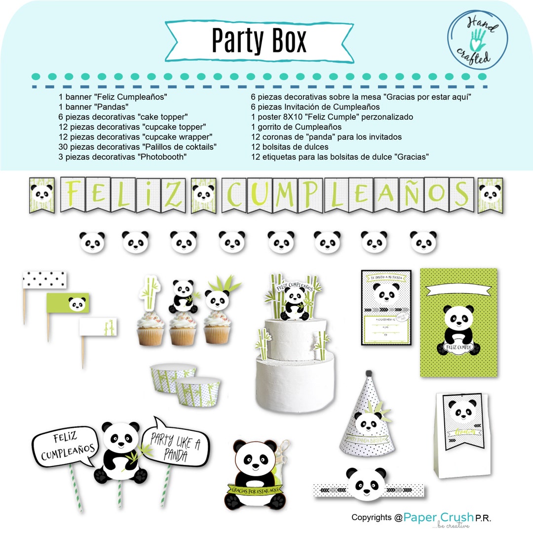 New Panda Theme Party Decorations, Party in a Box, Panda Party, Panda ...