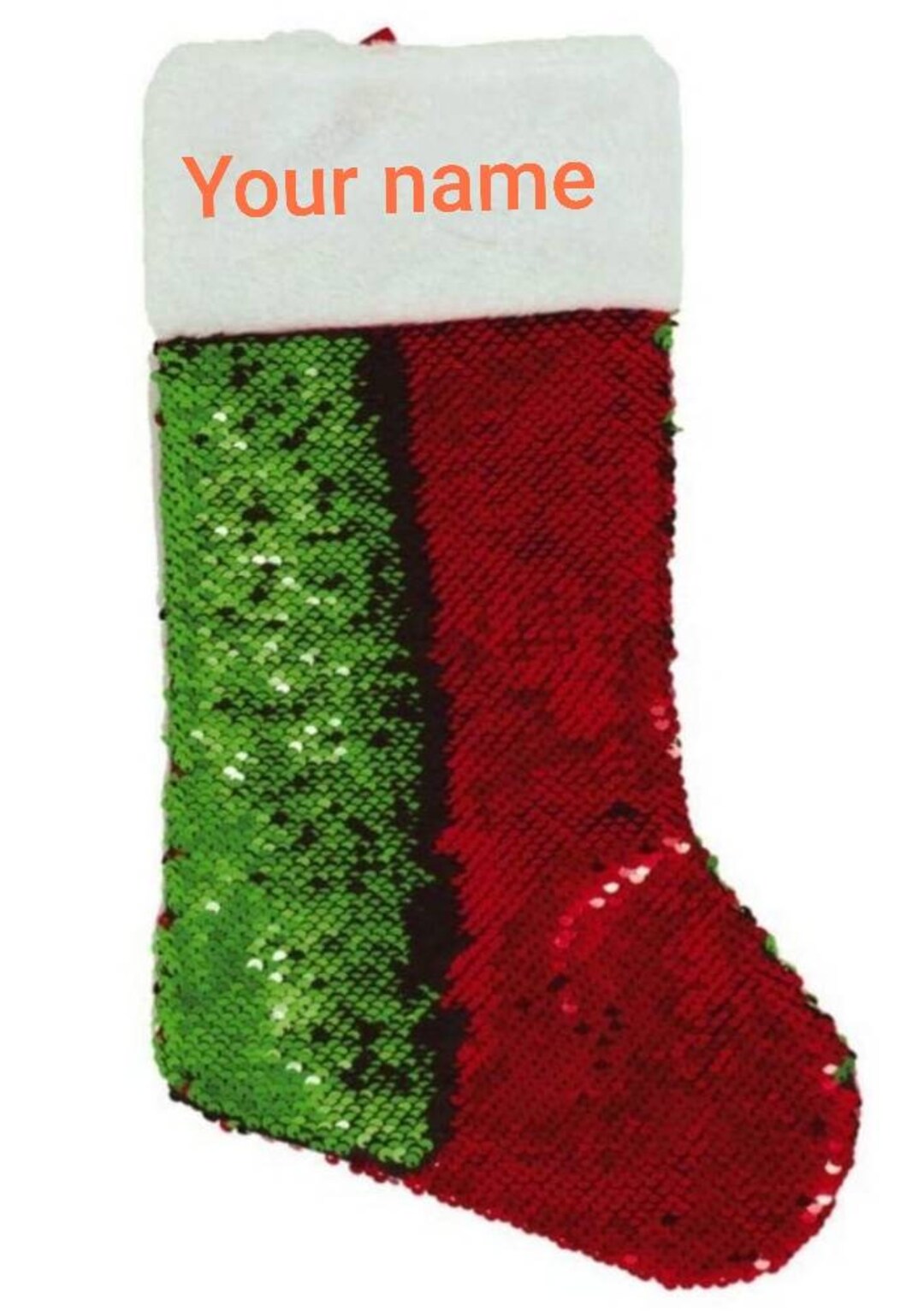 Personalized Sequin Christmas Stocking: Embroidered Holiday Decor - Etsy