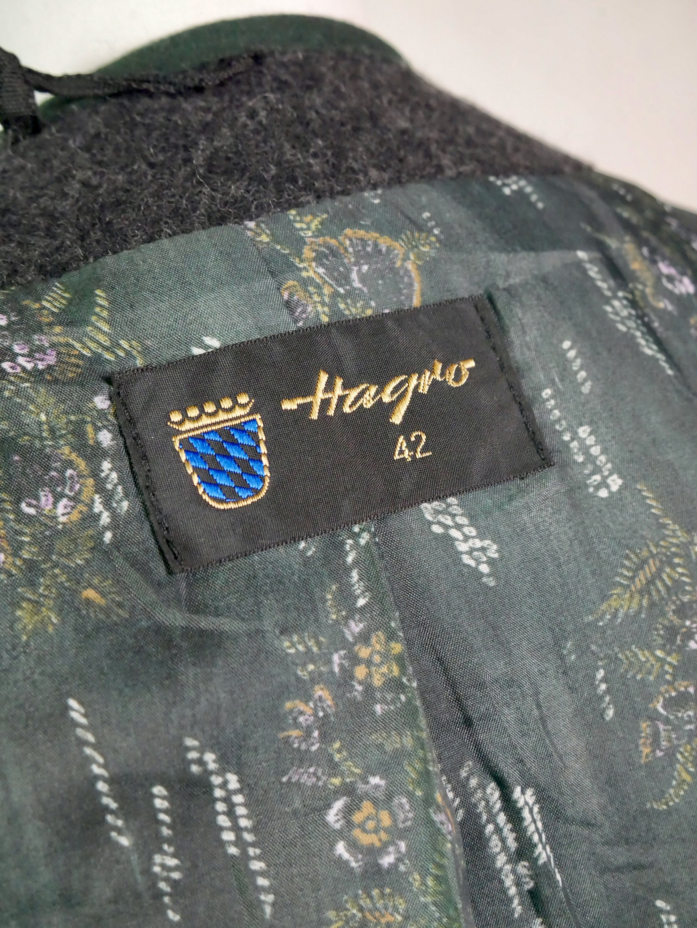 Charcoal Gray Jacket, Trachten Style Vintage Wool & Alpaca Jacket With ...