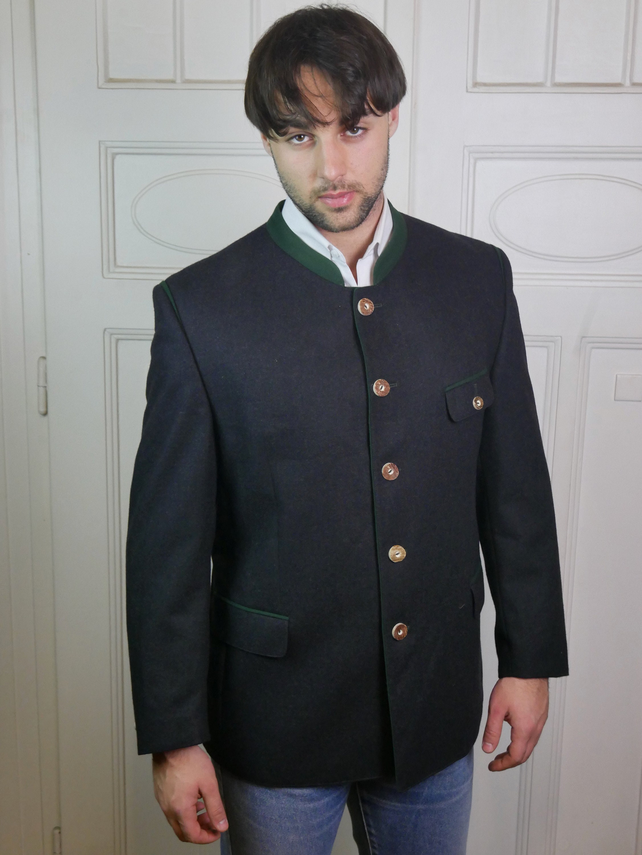 Janker Jacket 90s Vintage Austrian German Style Gray Trachten - Etsy