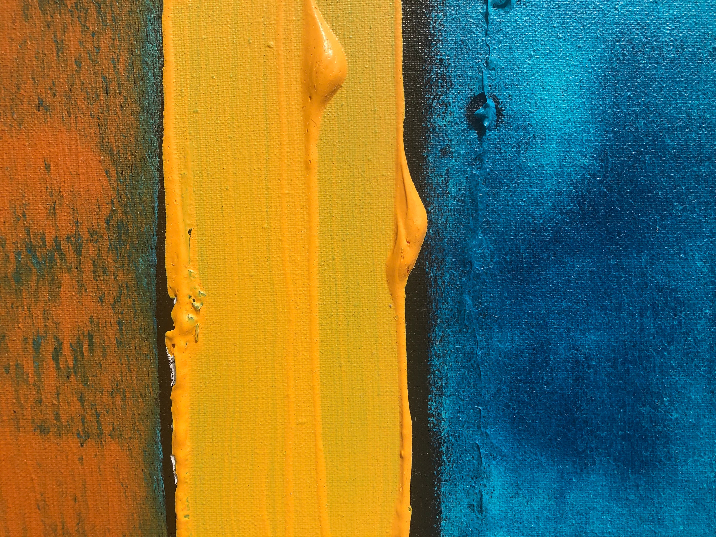 Colorful Abstract Canvas Art, Stripes Paintings, Rectangular Abstract ...