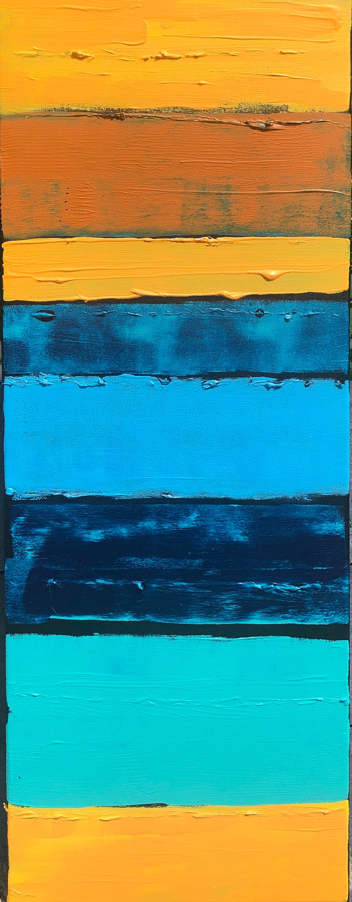 Colorful Abstract Canvas Art, Stripes Paintings, Rectangular Abstract ...