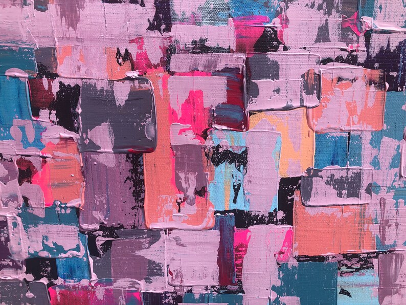 Pink Abstract Art Abstract Painting Canvas Original Large | Etsy