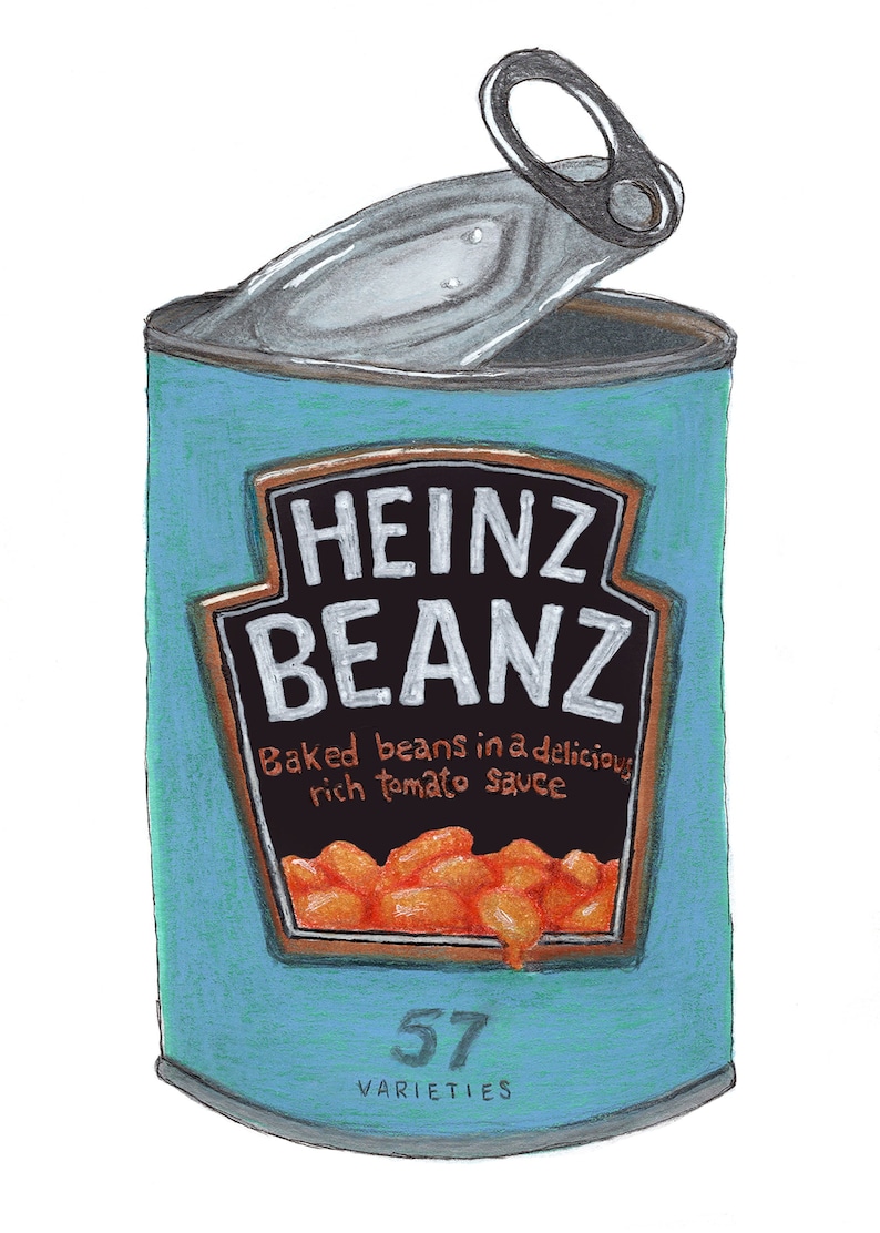 Heinz Beanz Can of Beans Art Print - Etsy