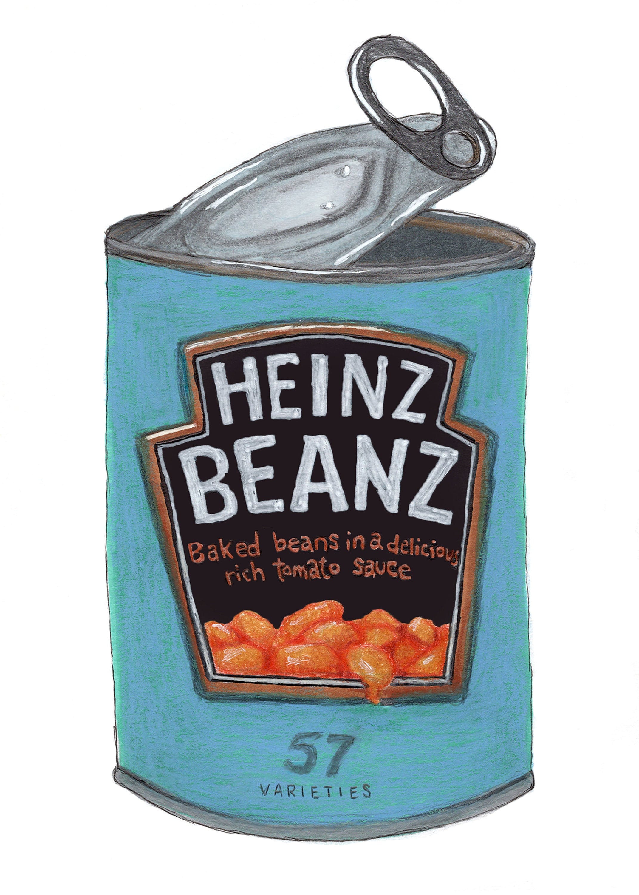 Heinz Beanz Can Of Beans Art Print Etsy