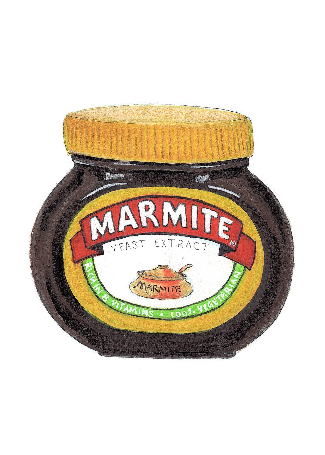 Marmite Spread Illustration Art Print - Etsy