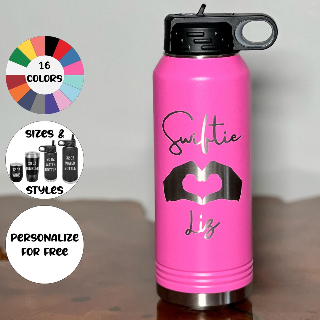 Swiftie Heart Hands personalization Included Engraved Water Bottle /tumbler Taylor Swift ...