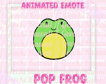 6 ANIMATED Frog Emote Pack for Twitch, Discord, Youtube Kawaii Chibi ...