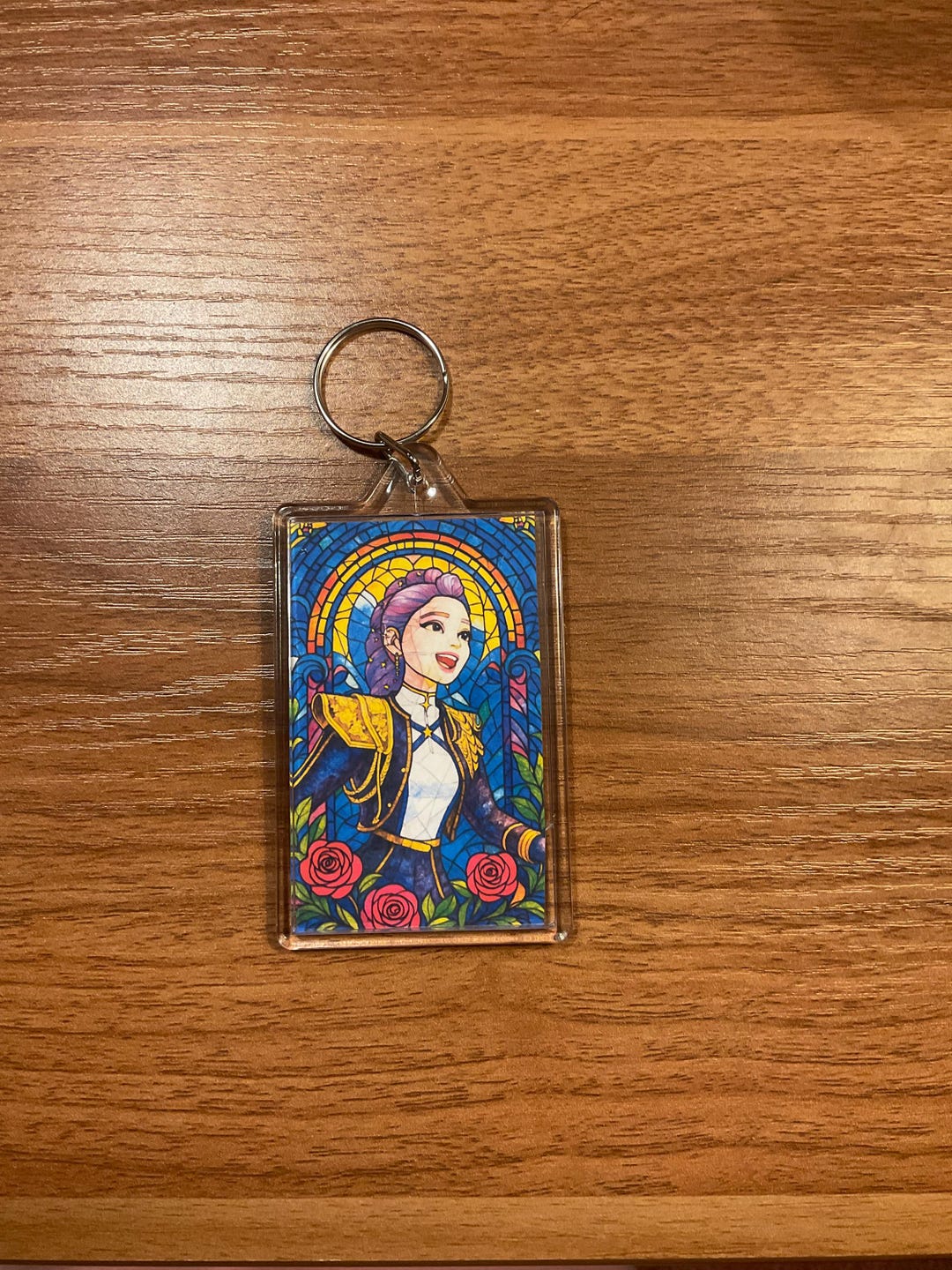 Rumi Stained Glass Keychain - Etsy