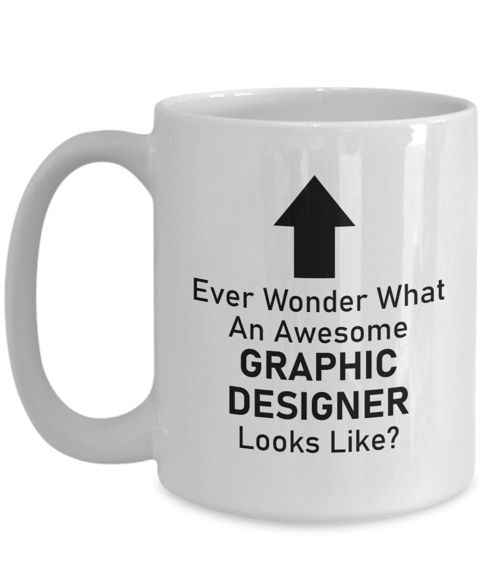 Graphic Designer Mug UK, Cadeaux de graphiste, Funny Coffee Cup Ceramic ...