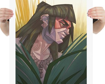 Puerto Rican Art Abstract AI Painting Taino Warrior Canvas Print Taino ...