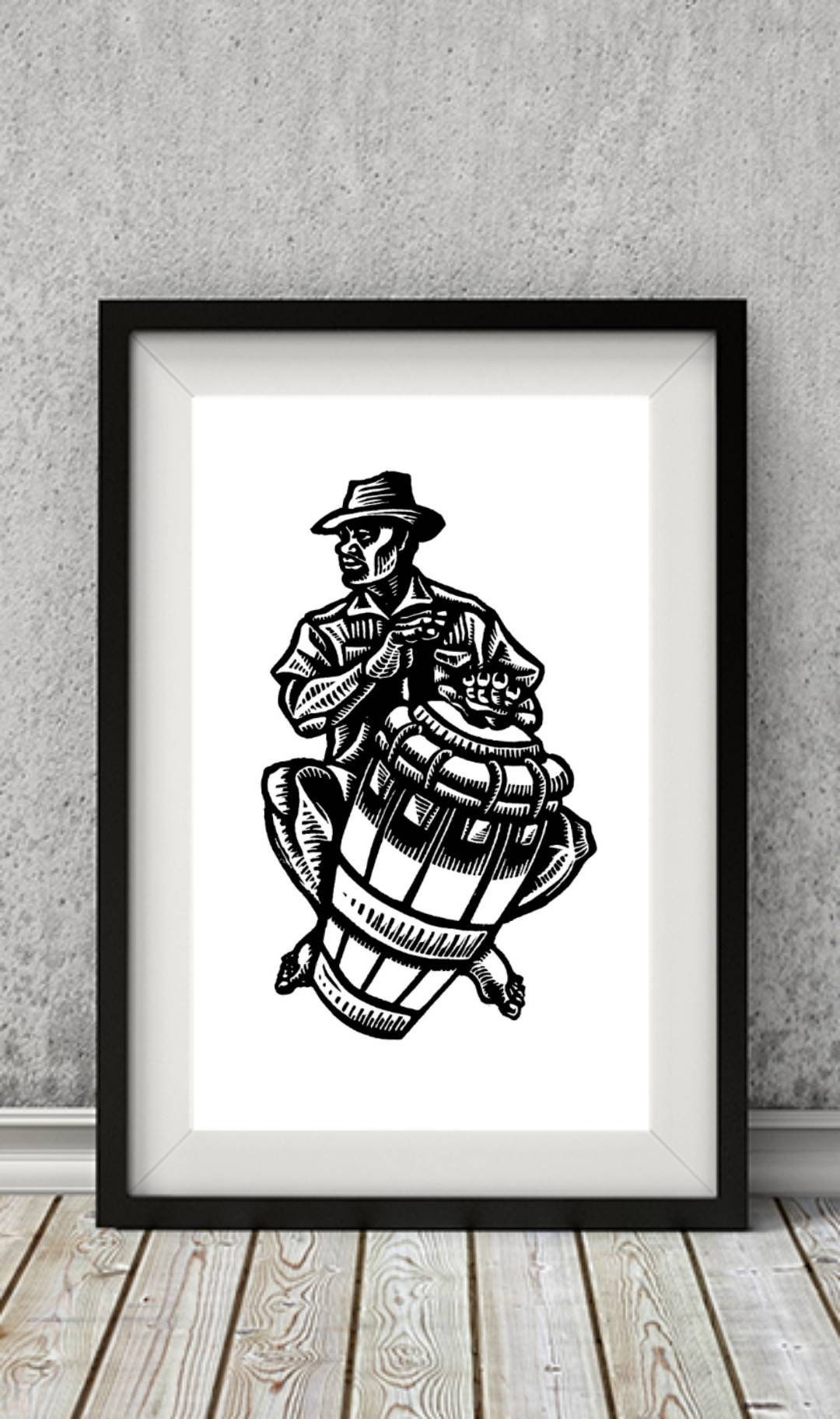 Puerto Rican Bomba Y Plena Art Print Boricua Flag Home Decor - Etsy