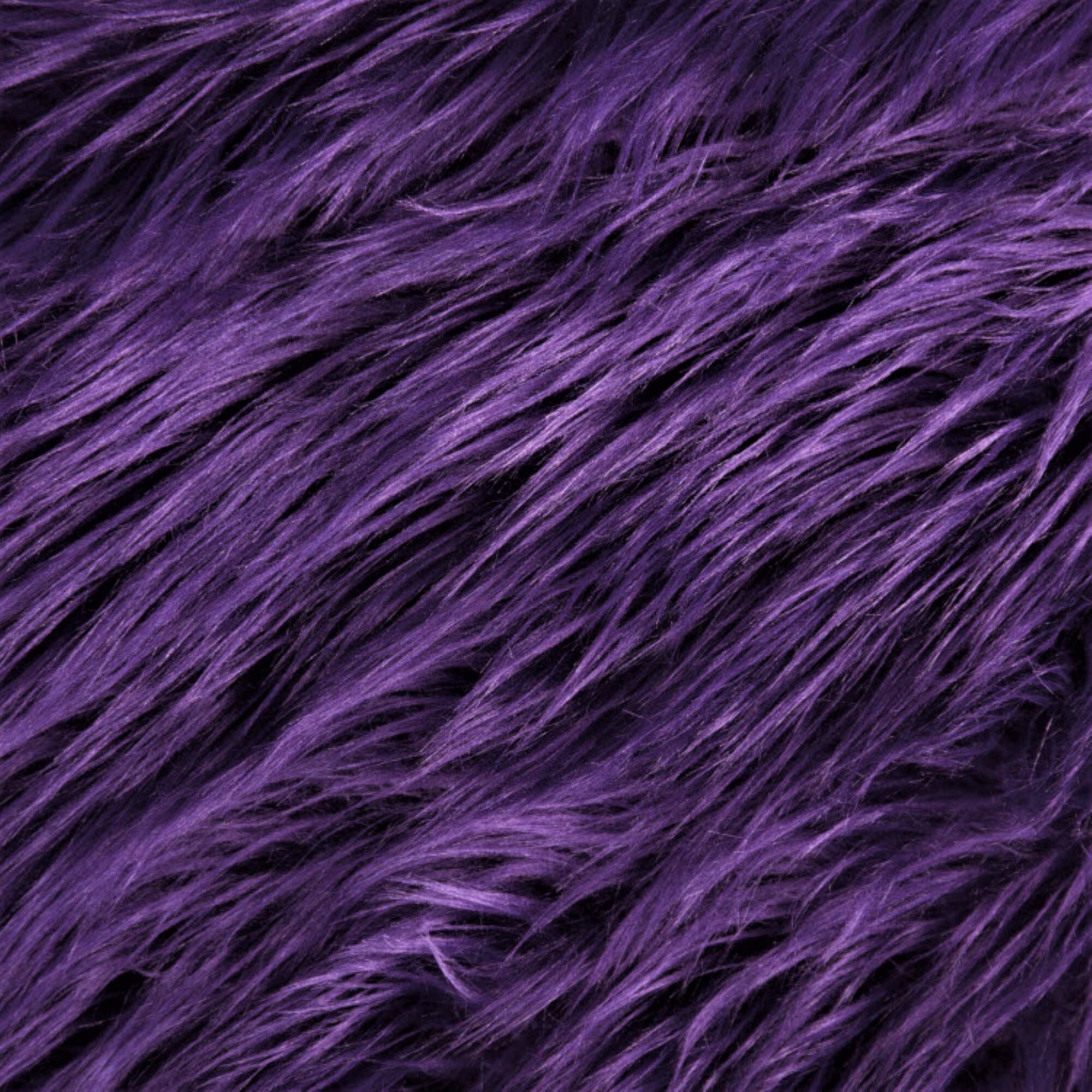 Purple Shag Faux Fur 2 Pile Fabric By The Yard 60 | Etsy