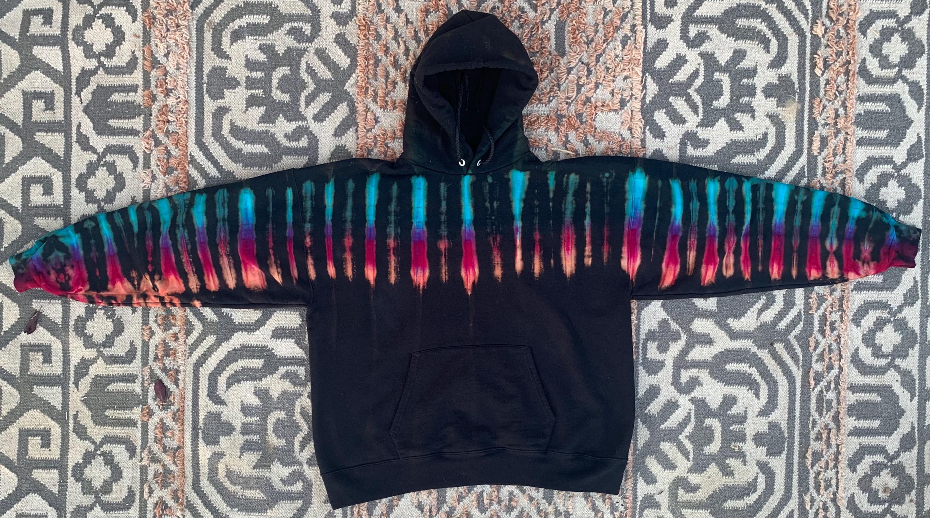 Custom "drip" Reverse Tie-dye Zip Hoodie – One-of-a-kind, Made-to-order ...
