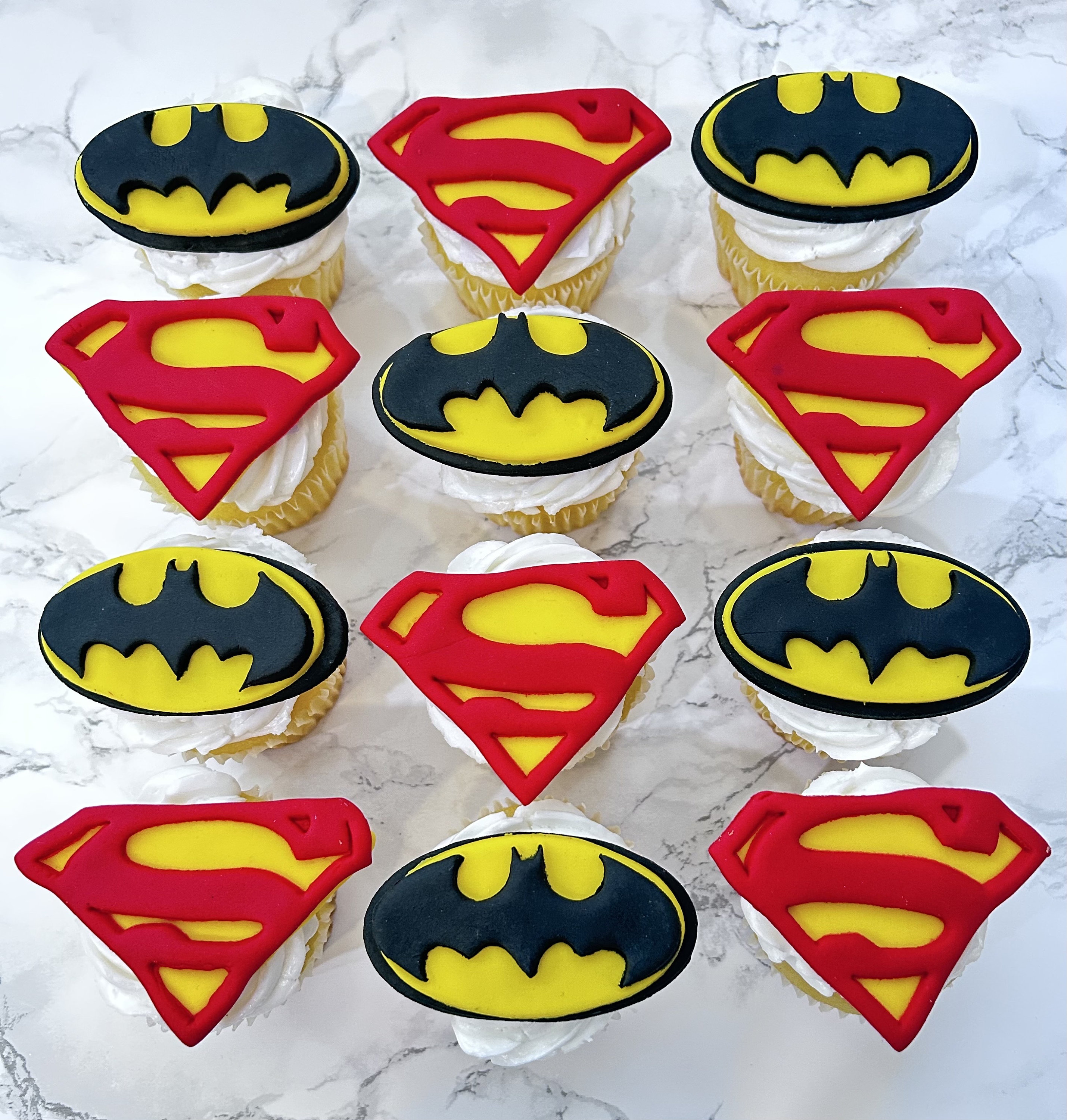 Superhero Fondant Cupcake Toppers