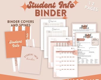 Student Info Binder for Teachers EDITABLE TEMPLATE | Class Roster ...