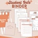 Printable Student Info Binder for Teachers | Class Roster, Student ...