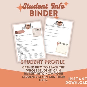 Student Info Binder for Teachers EDITABLE TEMPLATE | Class Roster ...
