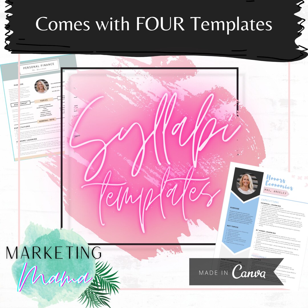 Syllabus Templates | Editable Syllabi | Digital Syllabus | Online ...