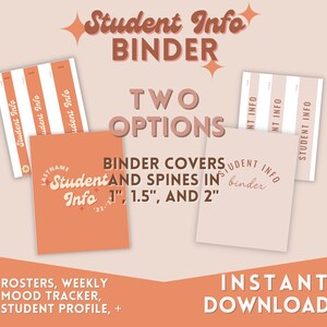 Student Info Binder for Teachers EDITABLE TEMPLATE | Class Roster ...