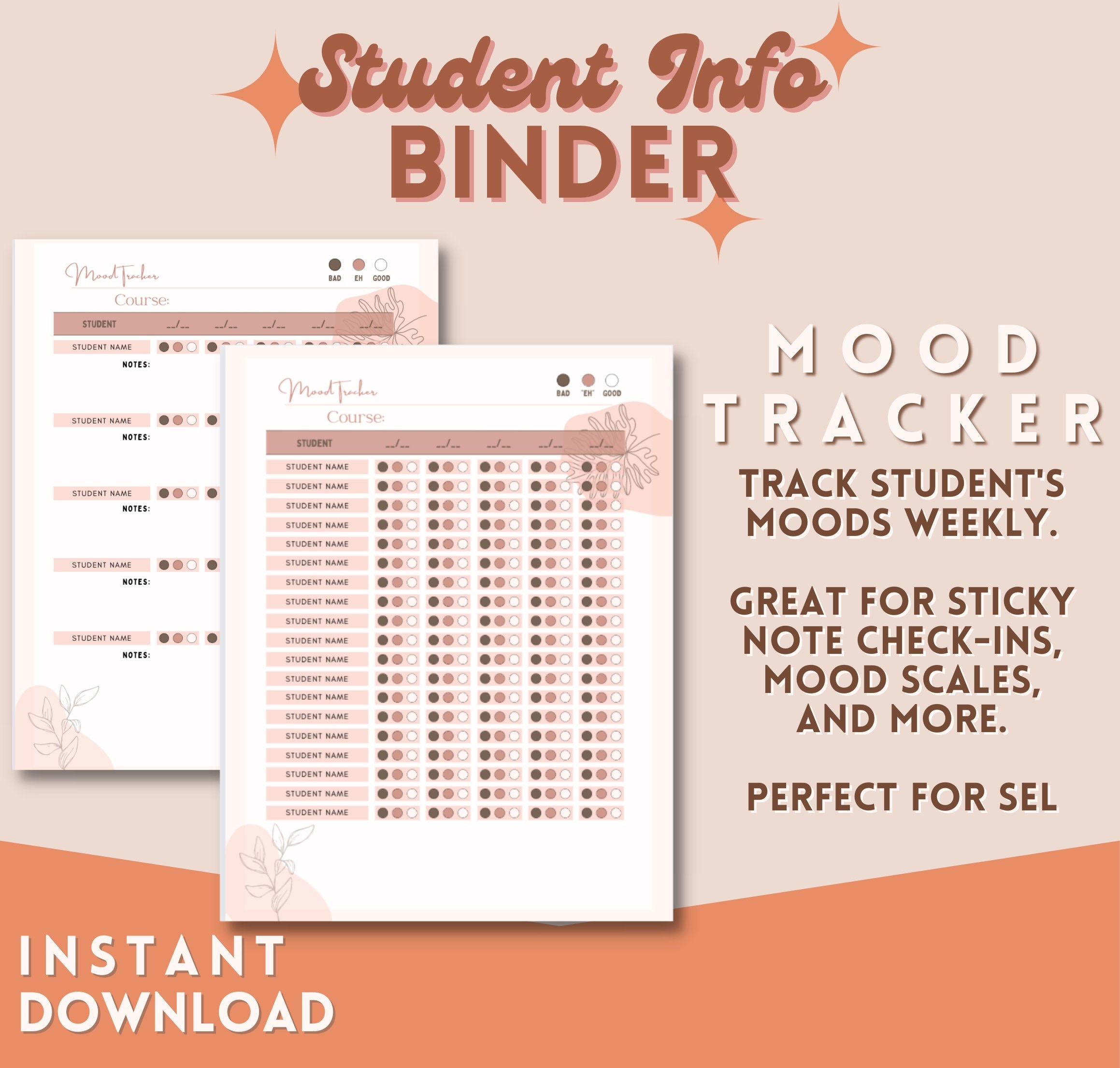 Student Info Binder for Teachers EDITABLE TEMPLATE | Class Roster ...