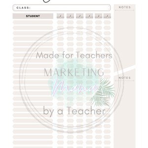 PRINTABLE Class Roster Set | Digital INSTANT Download - Etsy