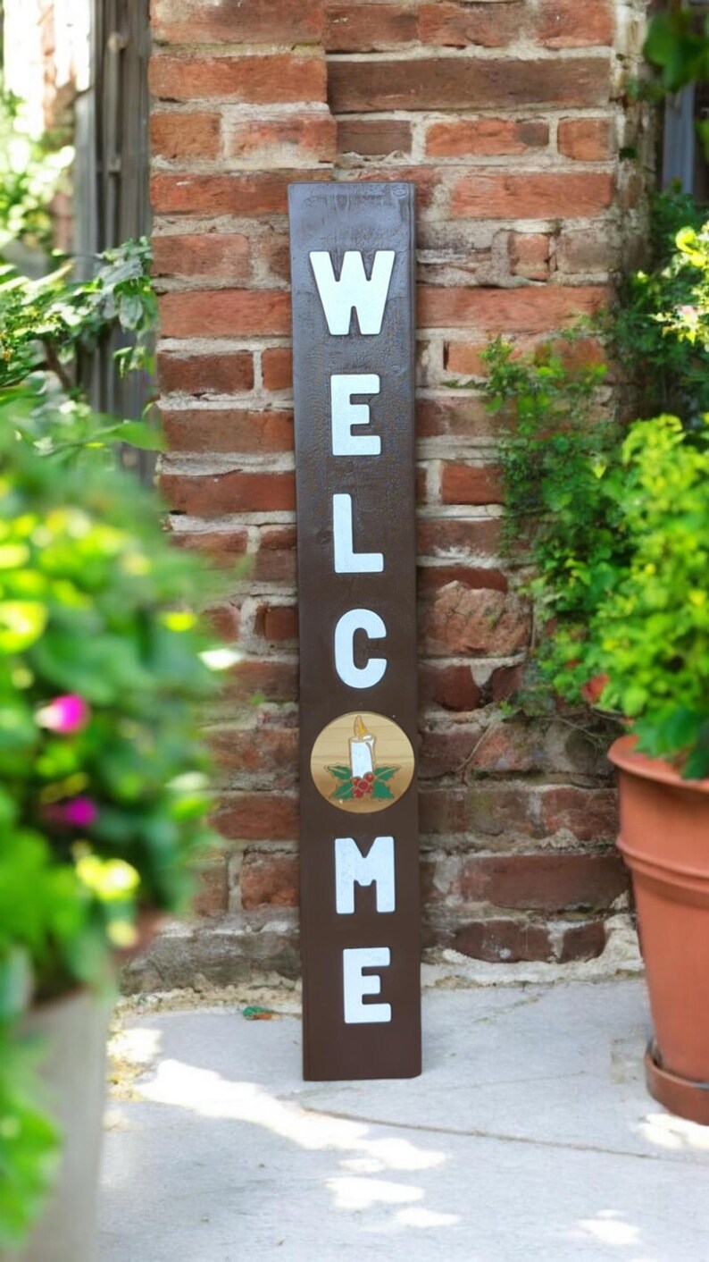 Welcome Sign With Interchangeable Designs / Personalized WELCOME Sign ...