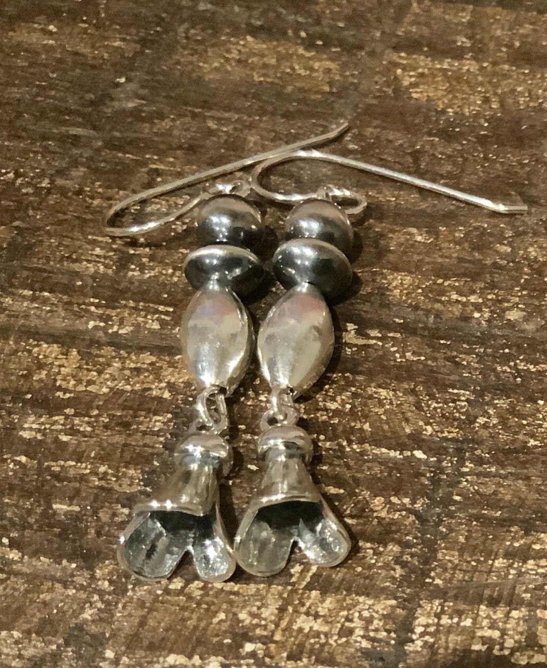 E023 Sterling Squash Blossom Charms, Sterling Navajo Pearls and Melons ...